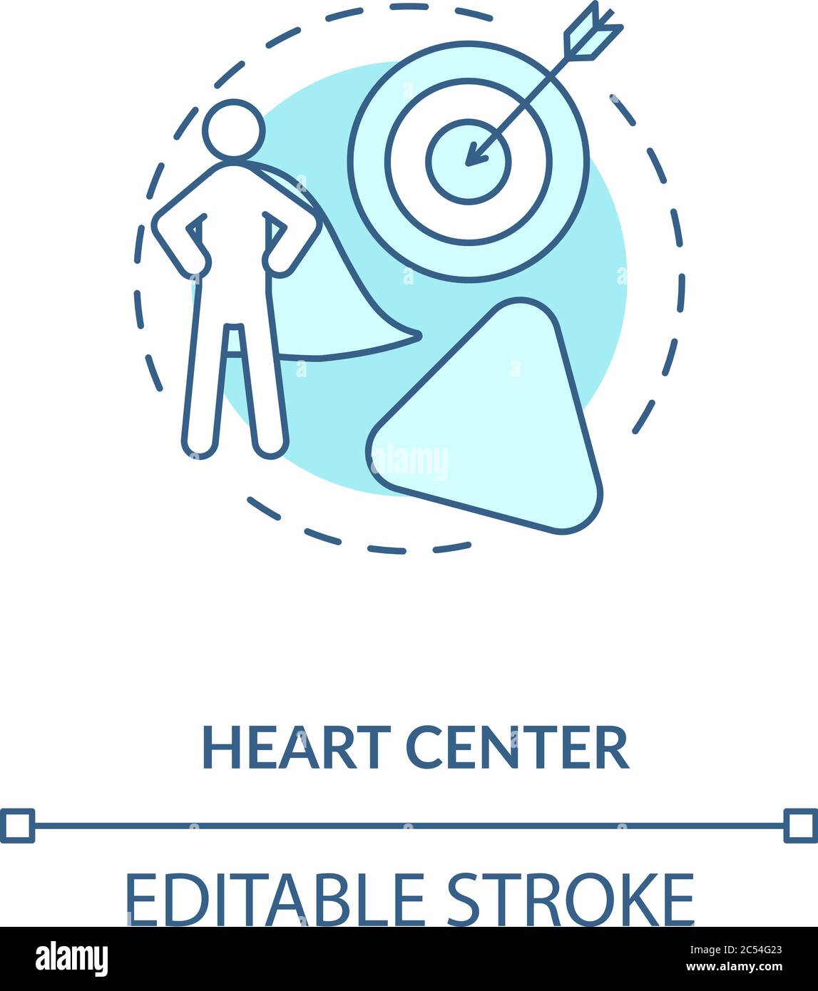 Heart center turquoise concept icon Stock Vector Image & Art - Alamy