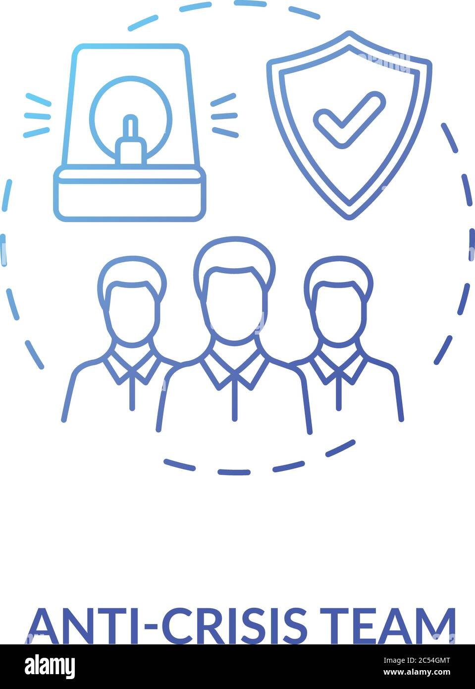 Anti-crisis team concept icon Stock Vector Image & Art - Alamy