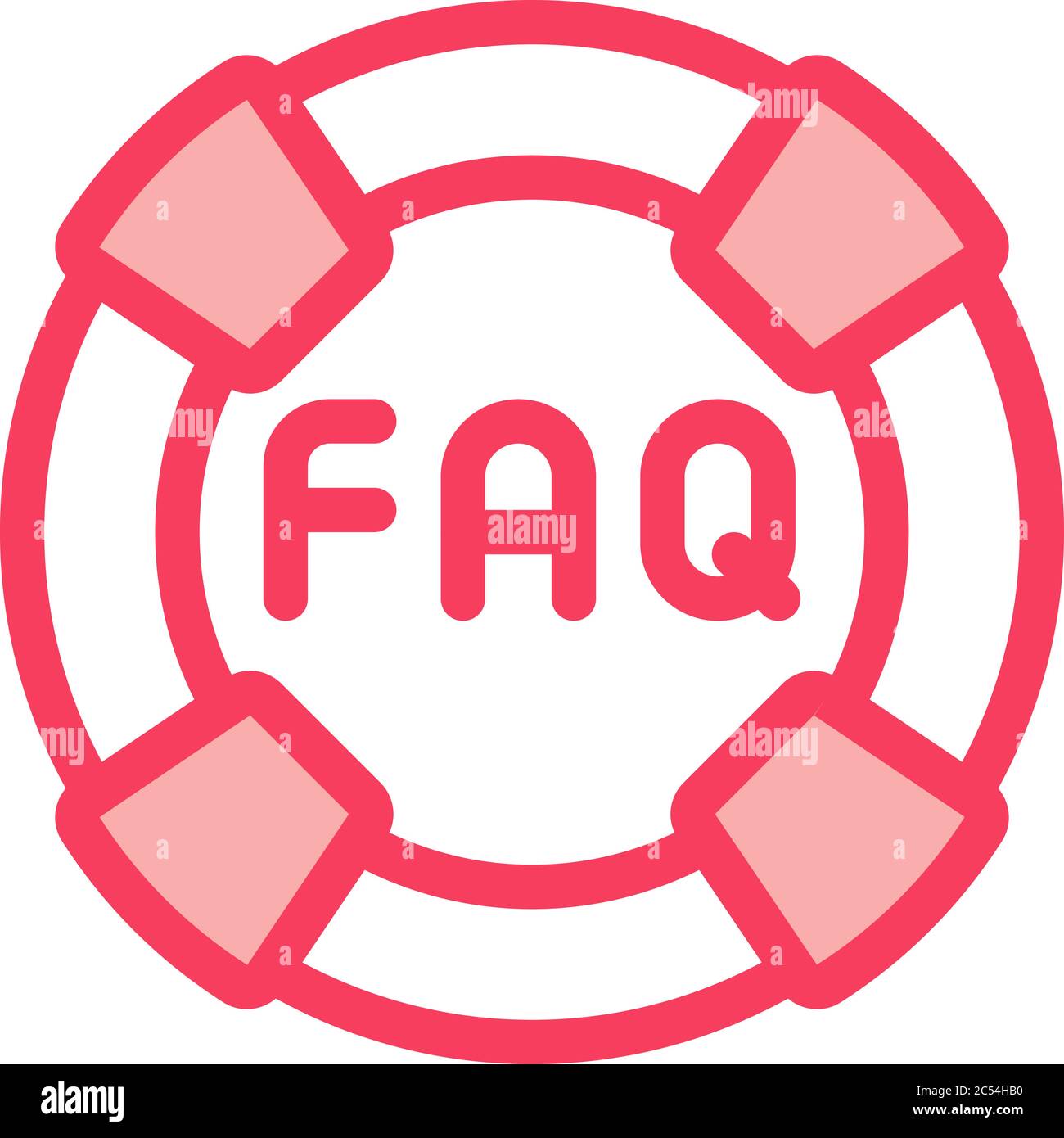 webshop faq icon vector outline illustration Stock Vector Image & Art ...