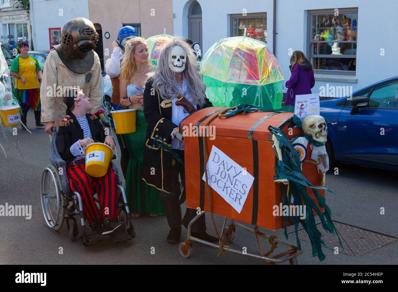 Characters in the Appledore Carnival, August 2019 Stock Photo - Alamy