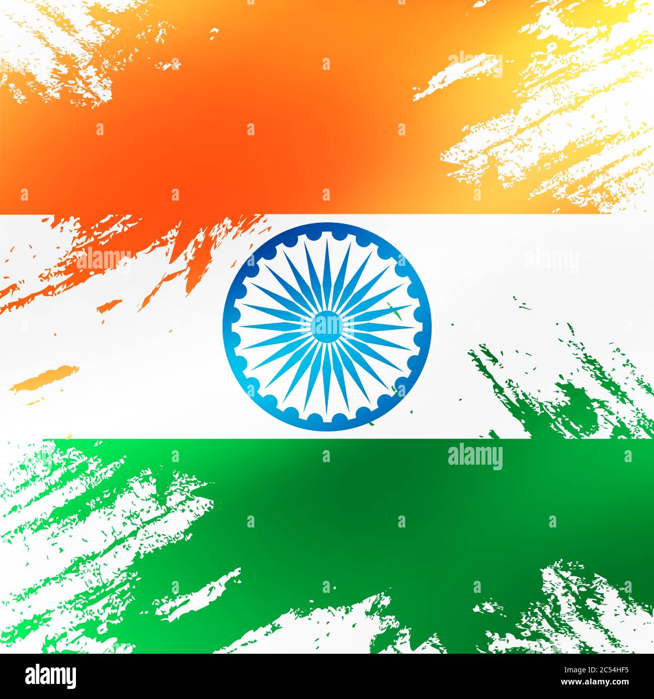 Indian flag on white background Stock Vector Image & Art - Alamy