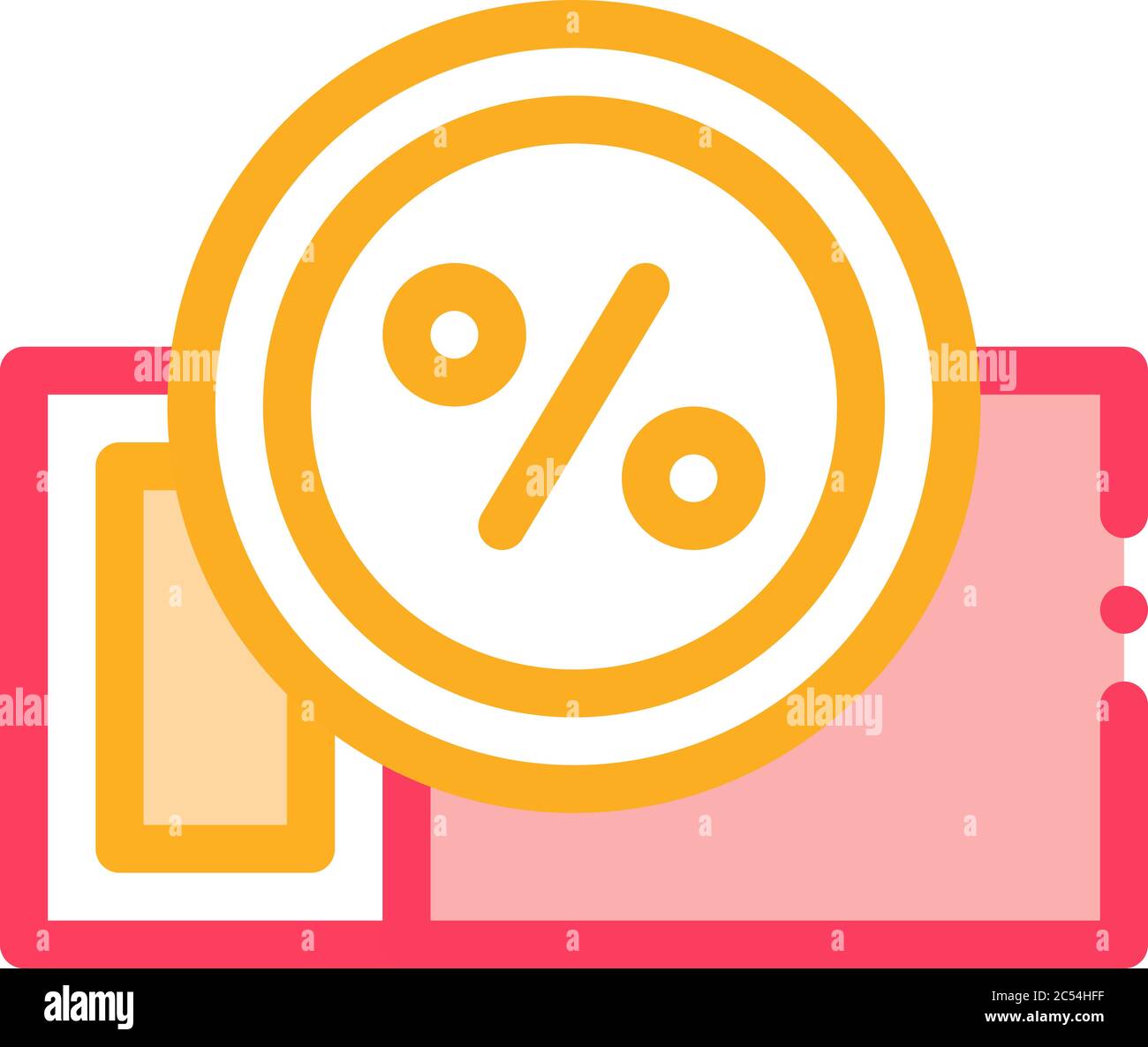 webshop coupon icon vector outline illustration Stock Vector Image ...