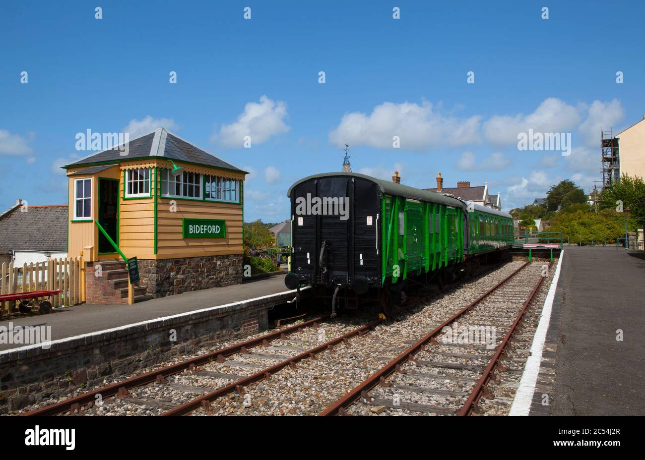 A train at Bideford Train station, Bideford, North Devon, England Stock ...