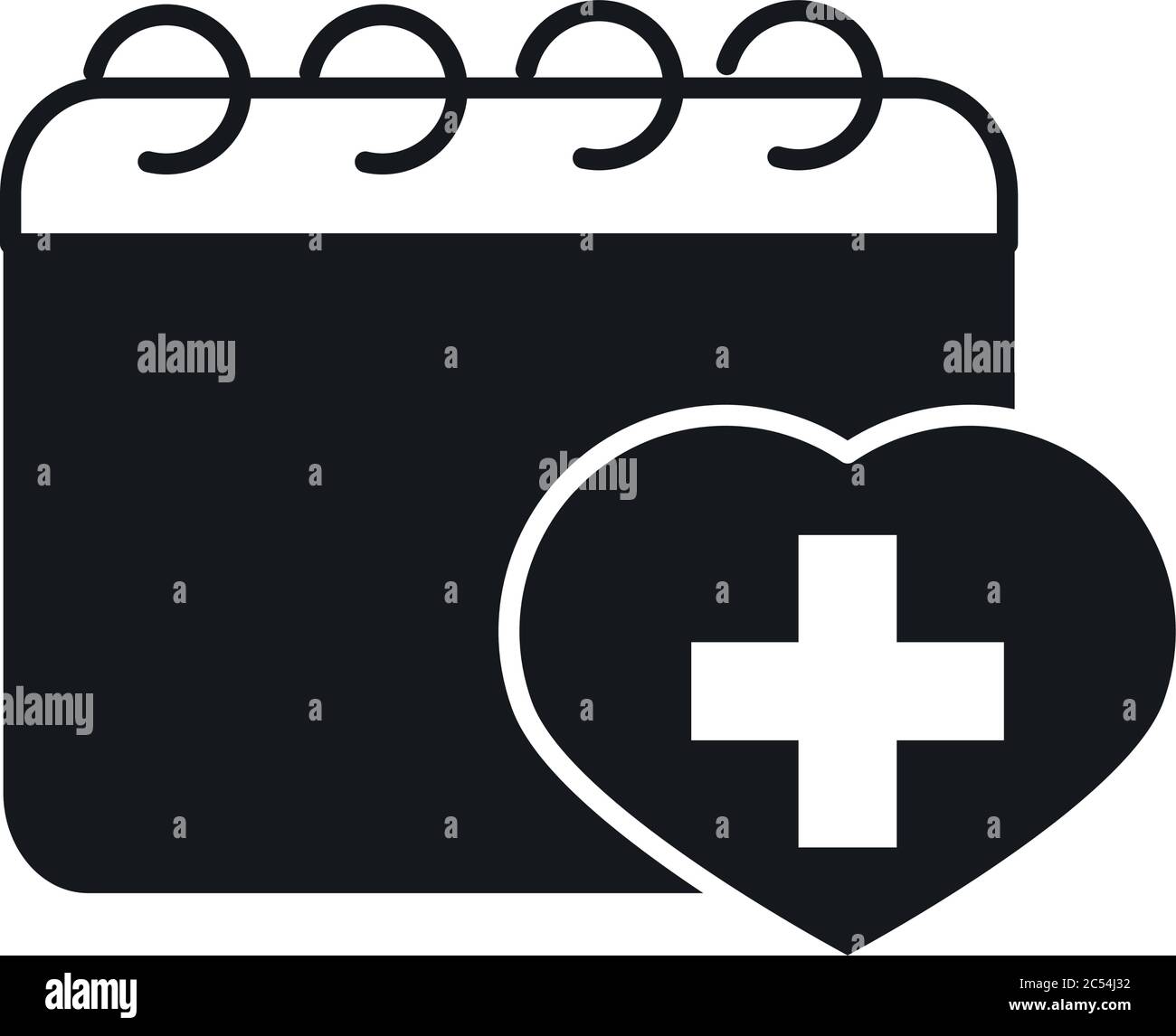 calendar reminder healthcare medical and hospital pictogram silhouette ...