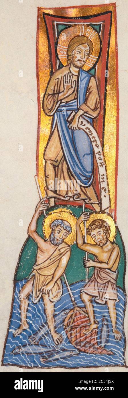 Initial I in Codex Bruchsal 1 71v Stock Photo - Alamy