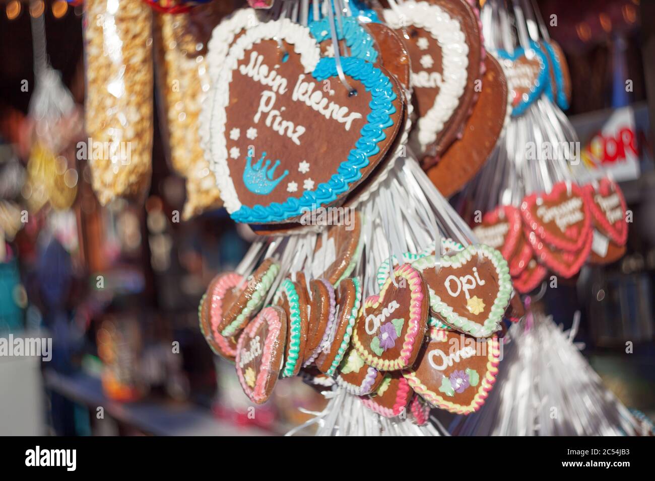 typical souvenir at the oktoberfest in munich - a gingerbread heart ...