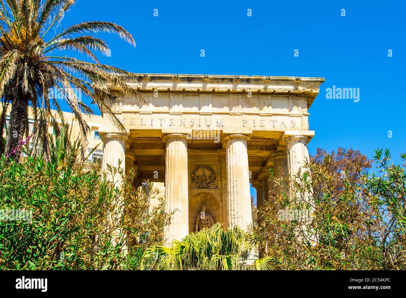 The Monument to Sir Alexander Ball in the Lower Barrakka Gardens in ...