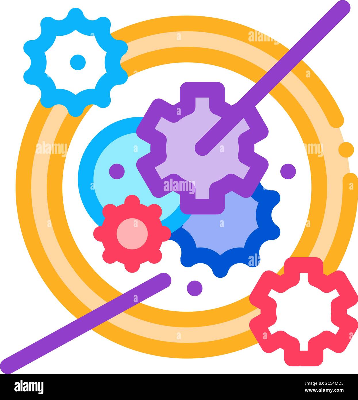 watch mechanism icon vector outline illustration Stock Vector Image ...