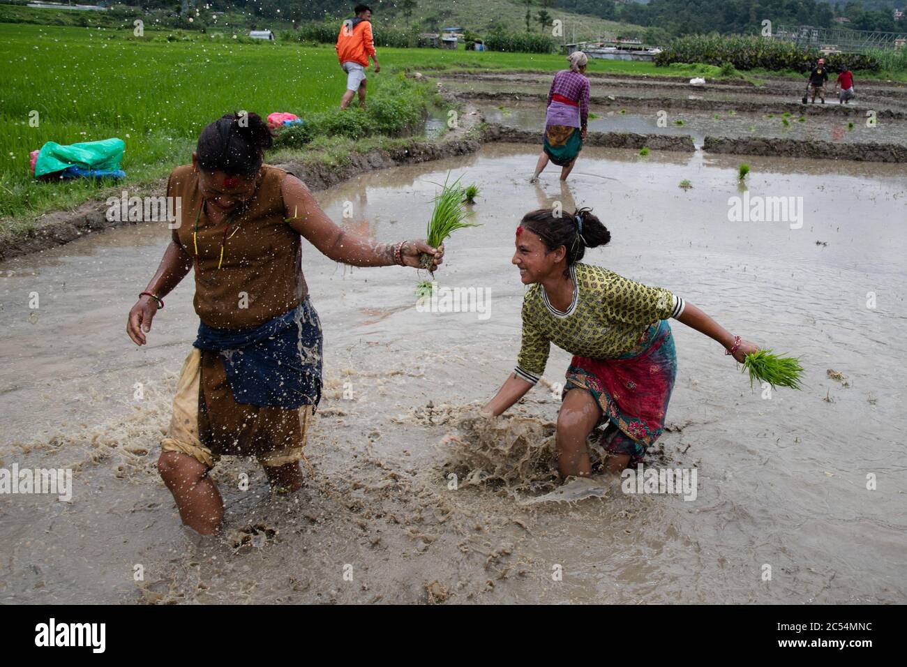 Kathmandu, Nepal. 29th June, 2020. Nepalese People are seen playing in ...
