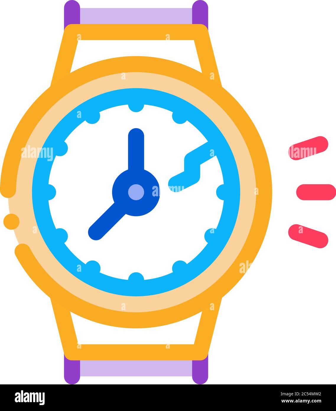 broken watch icon vector outline illustration Stock Vector Image & Art ...