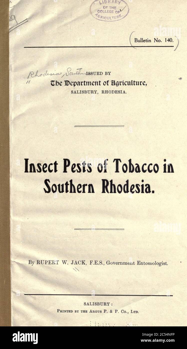 Southern rhodesia hi-res stock photography and images - Alamy