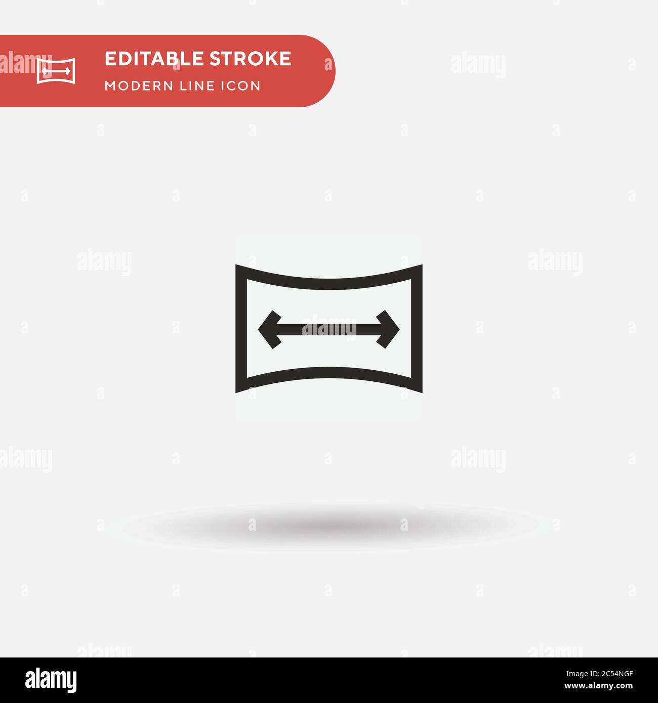 Panoramic View Simple vector icon. Illustration symbol design template ...