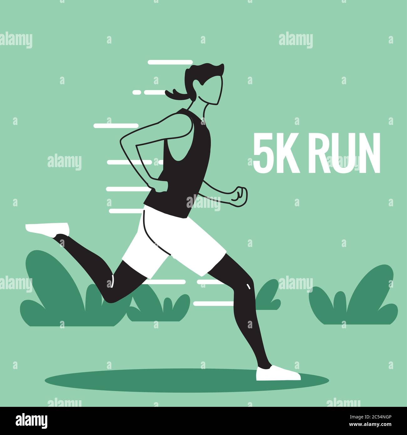 man avatar running and 5k run vector design design, Marathon athlete ...