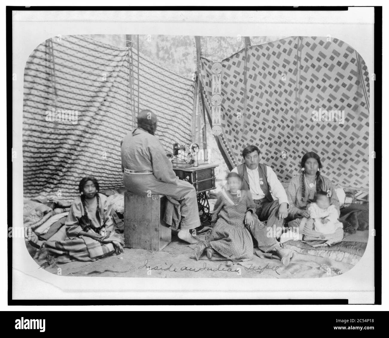 Inside an Indian tepee Stock Photo - Alamy