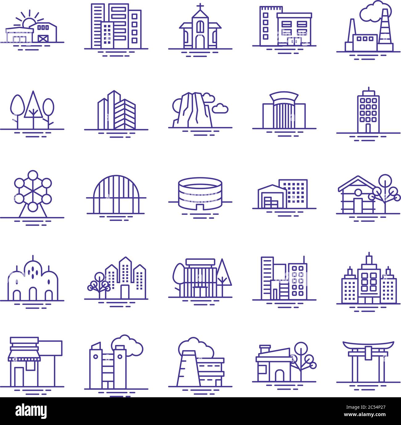 bundle of city set icons vector illustration design Stock Vector Image ...