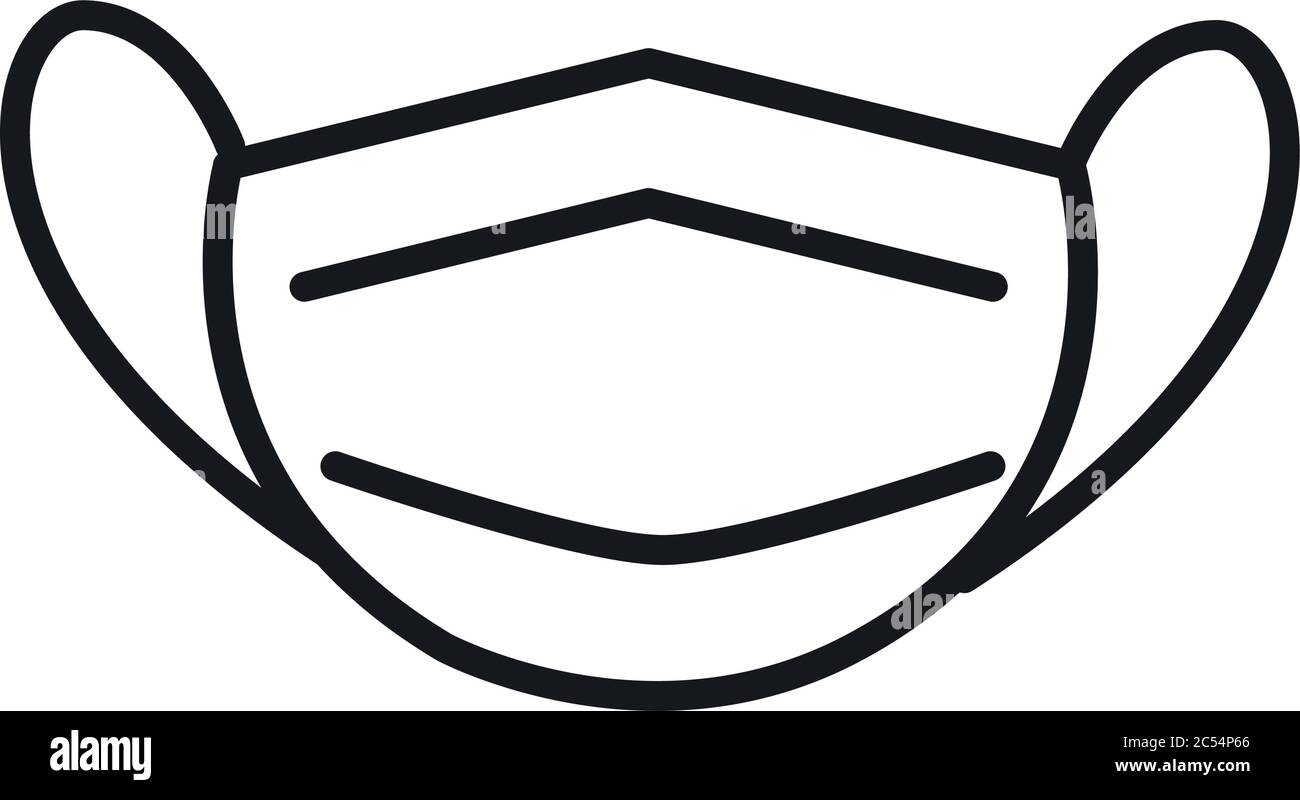 protective mask healthcare medical and hospital pictogram line style ...