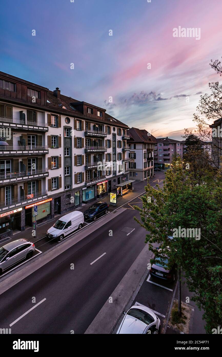 Lausanne sunset hi-res stock photography and images - Alamy
