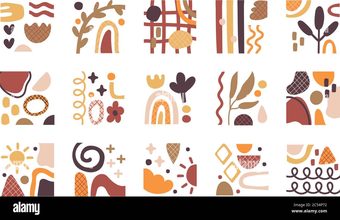 bundle of contemporary arts works set icons vector illustration design ...