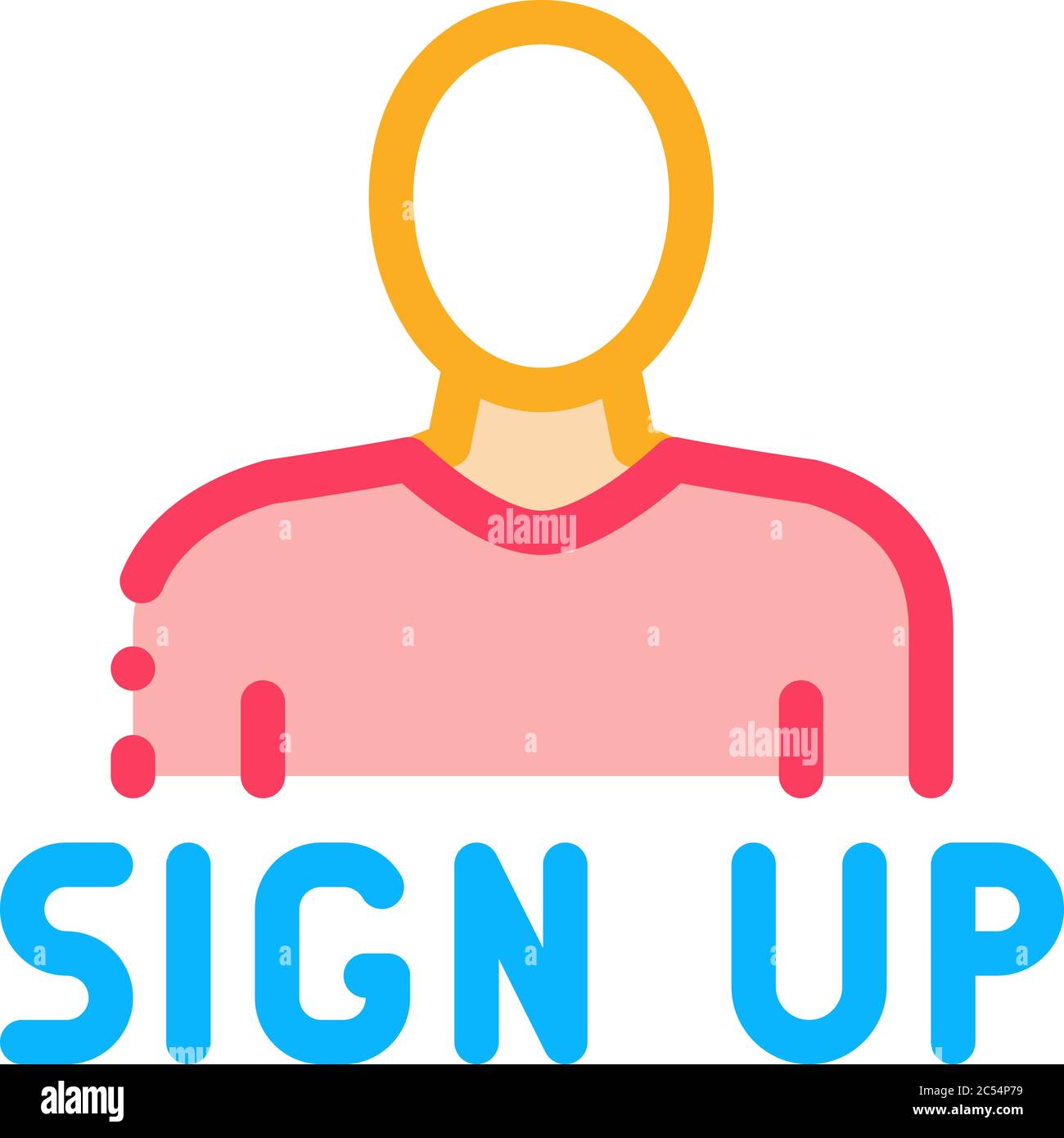 webshop sign up icon vector outline illustration Stock Vector Image ...