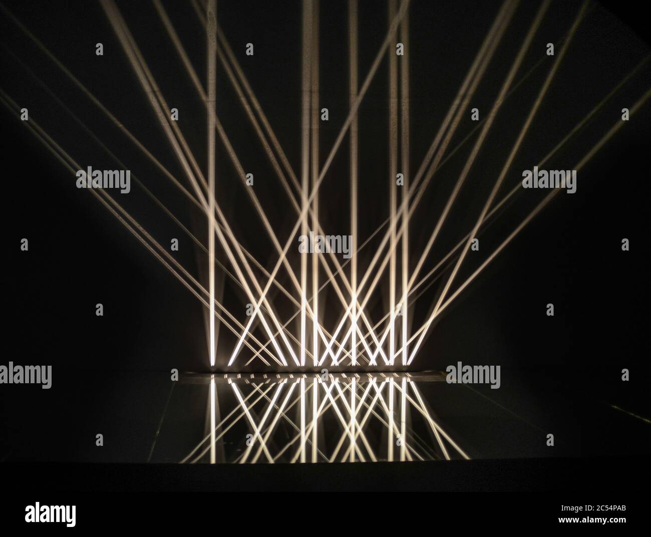 Stage lights during a concert on dark background Stock Photo - Alamy