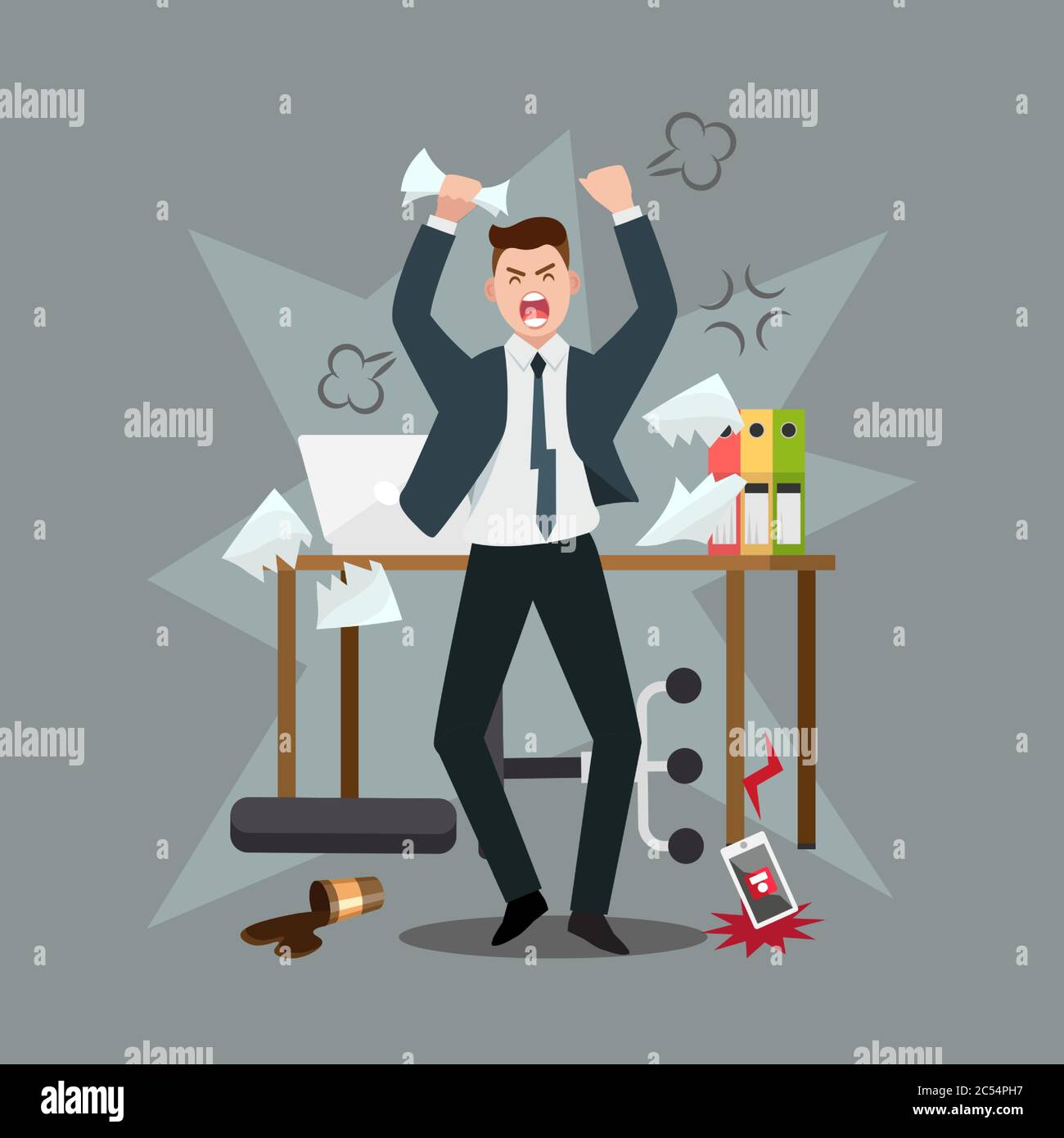 Anger management cartoon hi-res stock photography and images - Alamy