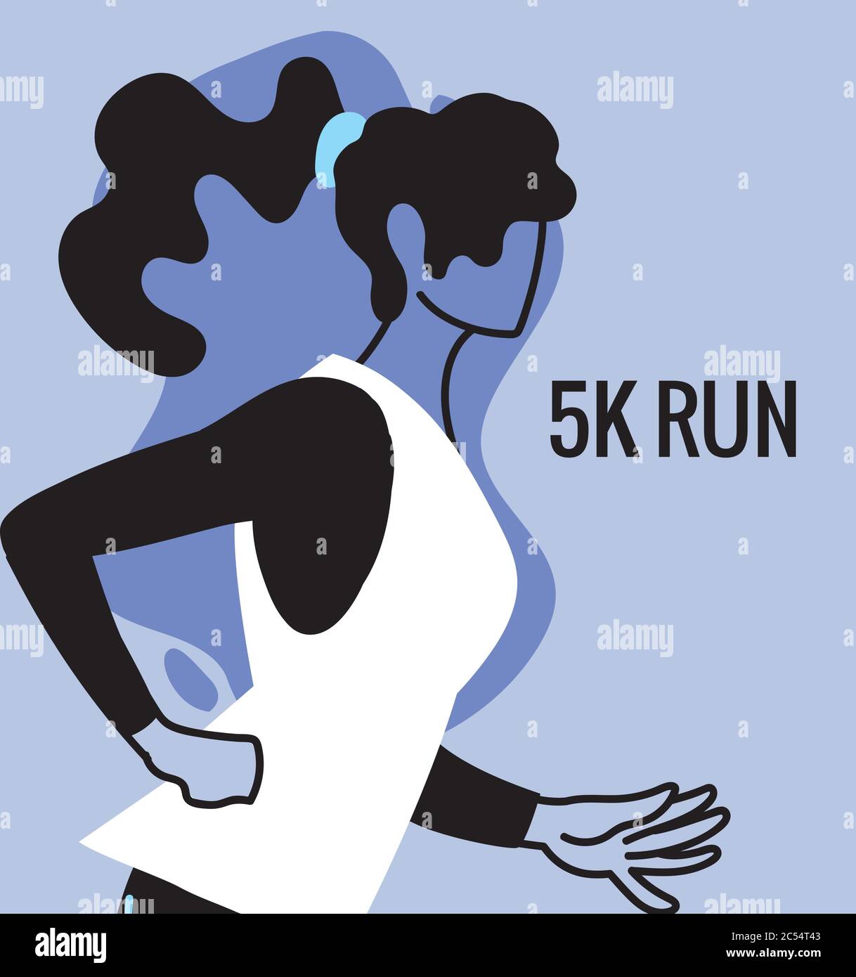 woman avatar running and 5k run vector design design, Marathon athlete ...