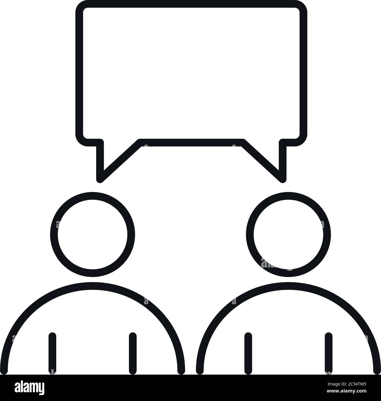 businesspeople talking work management developing successful line style ...