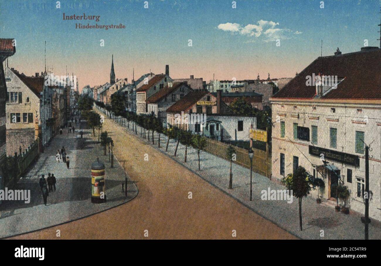 Insterburg, Ostpreußen - Hindenburgstraße (2 Stock Photo - Alamy