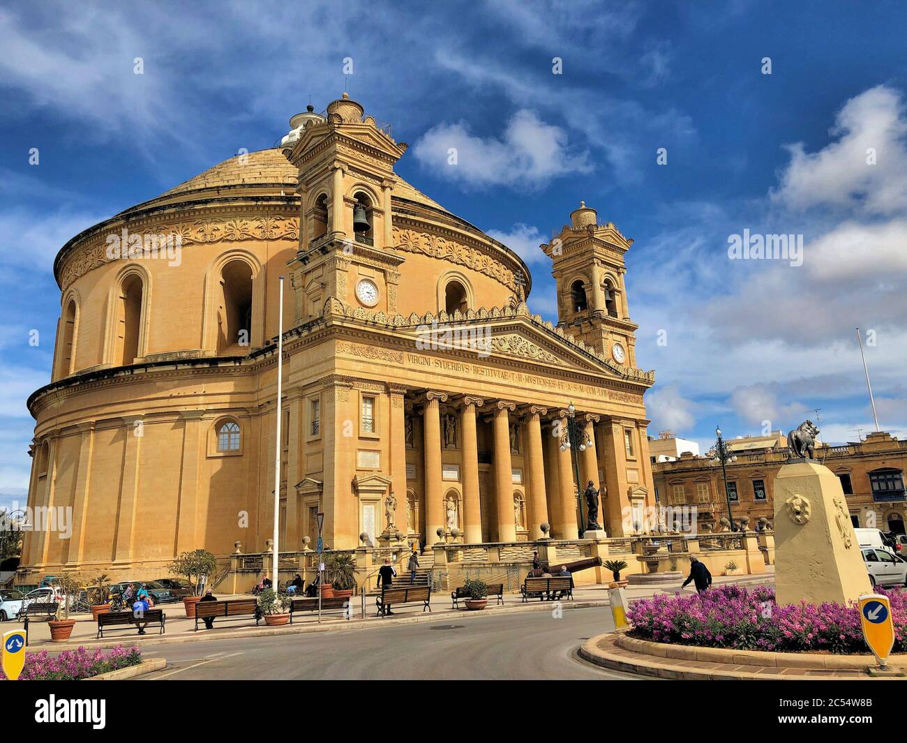 Catholic church in Mosta Stock Photo - Alamy