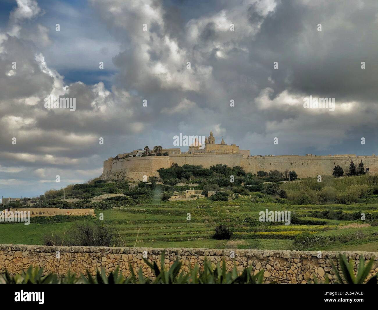View to Mdina in Malta Stock Photo - Alamy