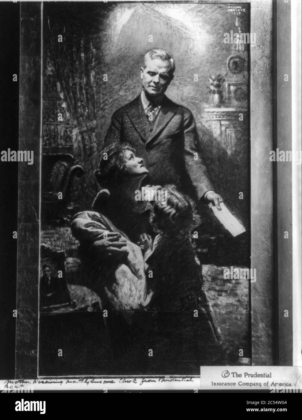 Insurance advertisement- Mother receiving monthly income check from ...