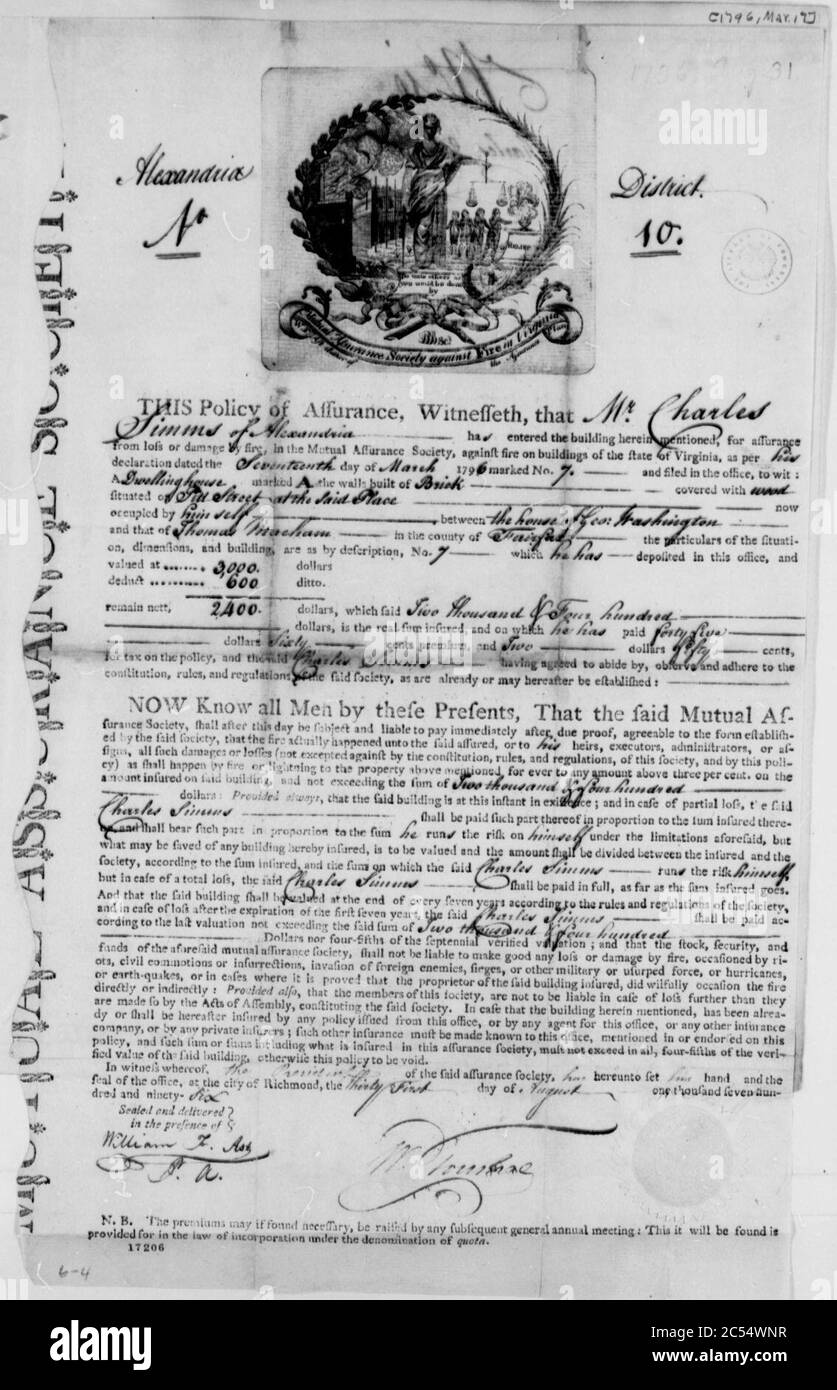 Insurance history Black and White Stock Photos & Images - Alamy