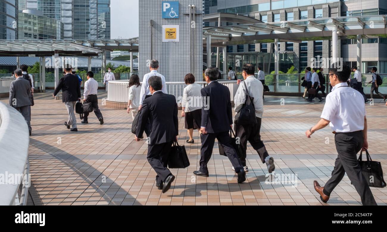 Japan train office worker hi-res stock photography and images - Alamy