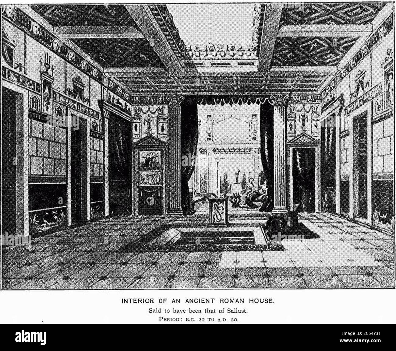 Interior of an Ancient Roman House Stock Photo - Alamy