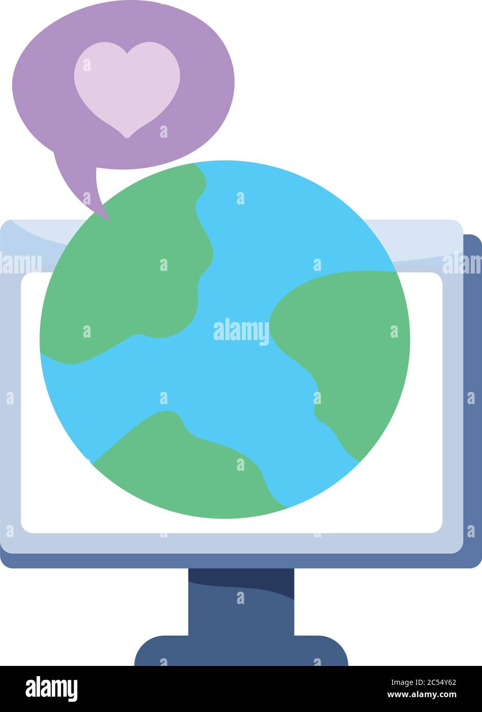 online training computer world isolated icon design white background ...