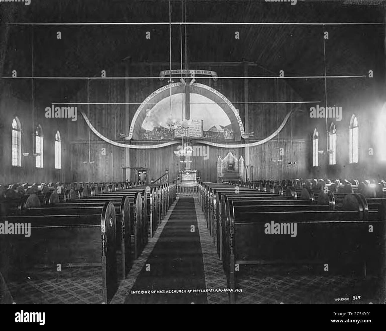 Interior of Christian Mission church at Metlakatla, 1908 (AL CA 3330 ...