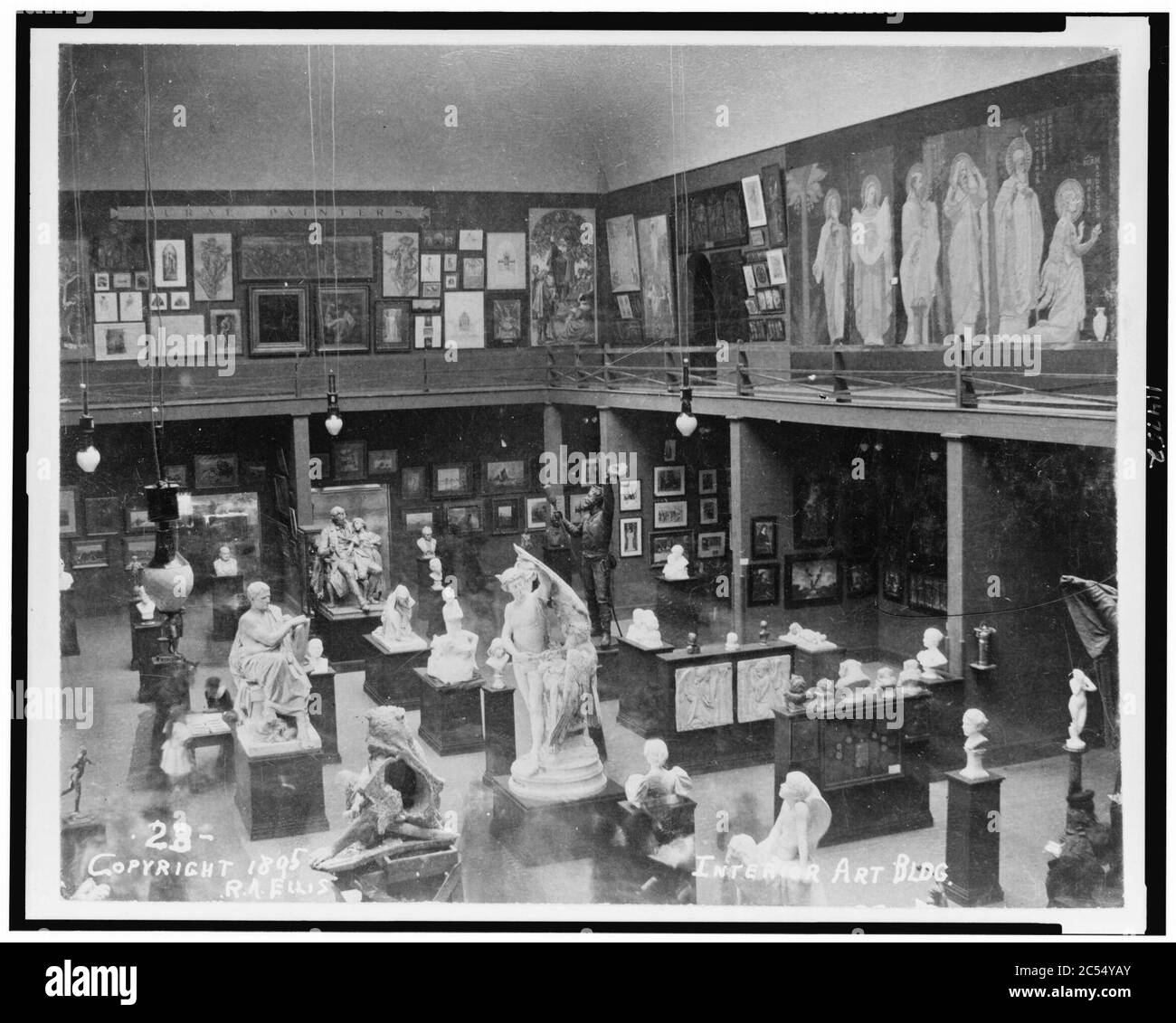 Interior of Fine Arts Building, Cotton States Exposition, Atlanta Stock ...