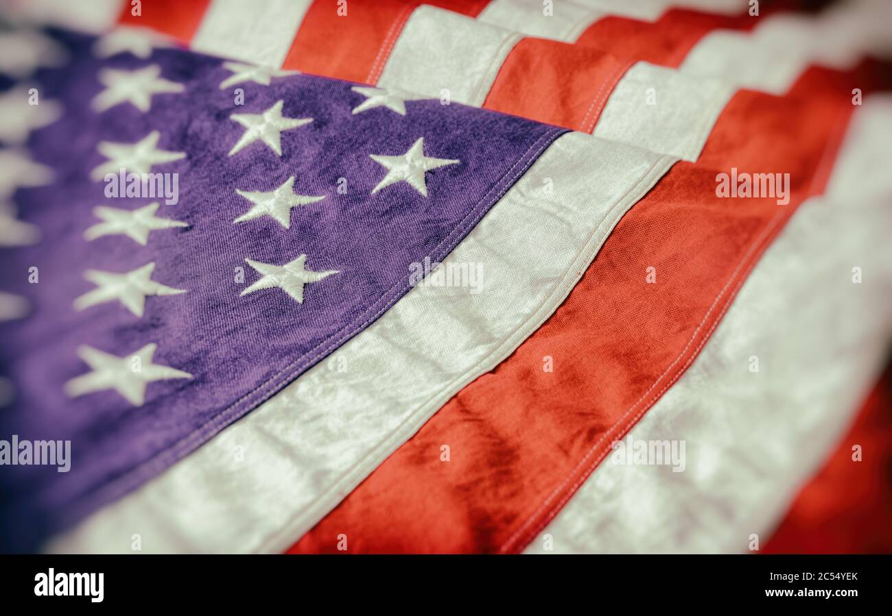 USA flag detail, closeup view. American flag background texture ...