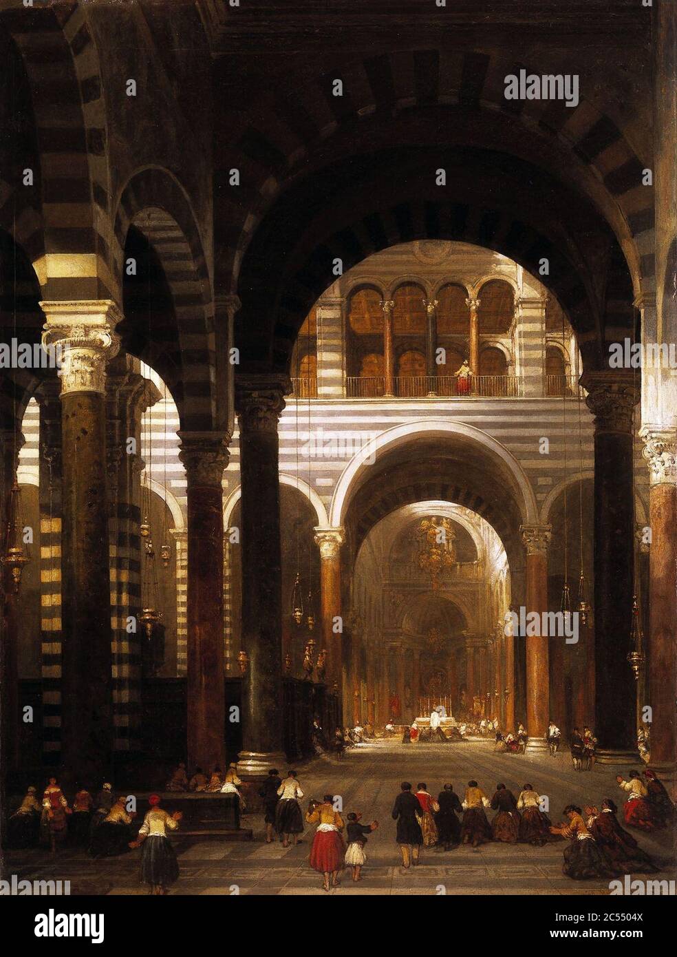 Interior of the Cathedral, Pisa) by David Roberts, RA Stock Photo - Alamy