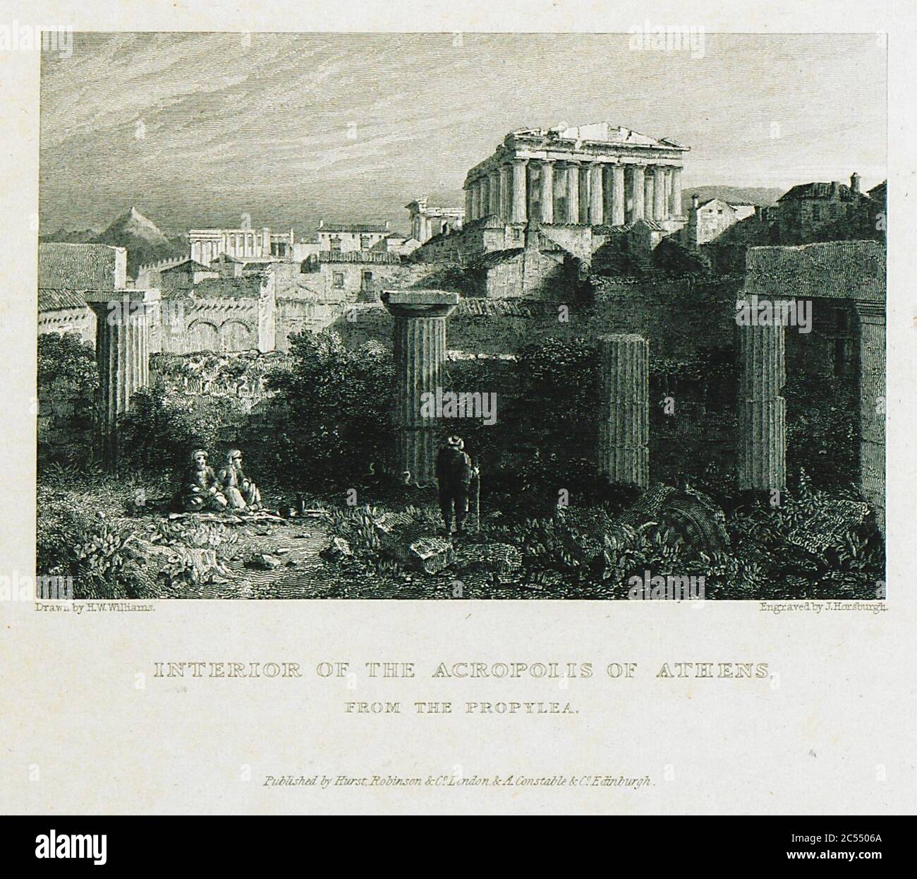 Interior of the Acropolis of Athens, from the Propylea - Williams Hugh ...