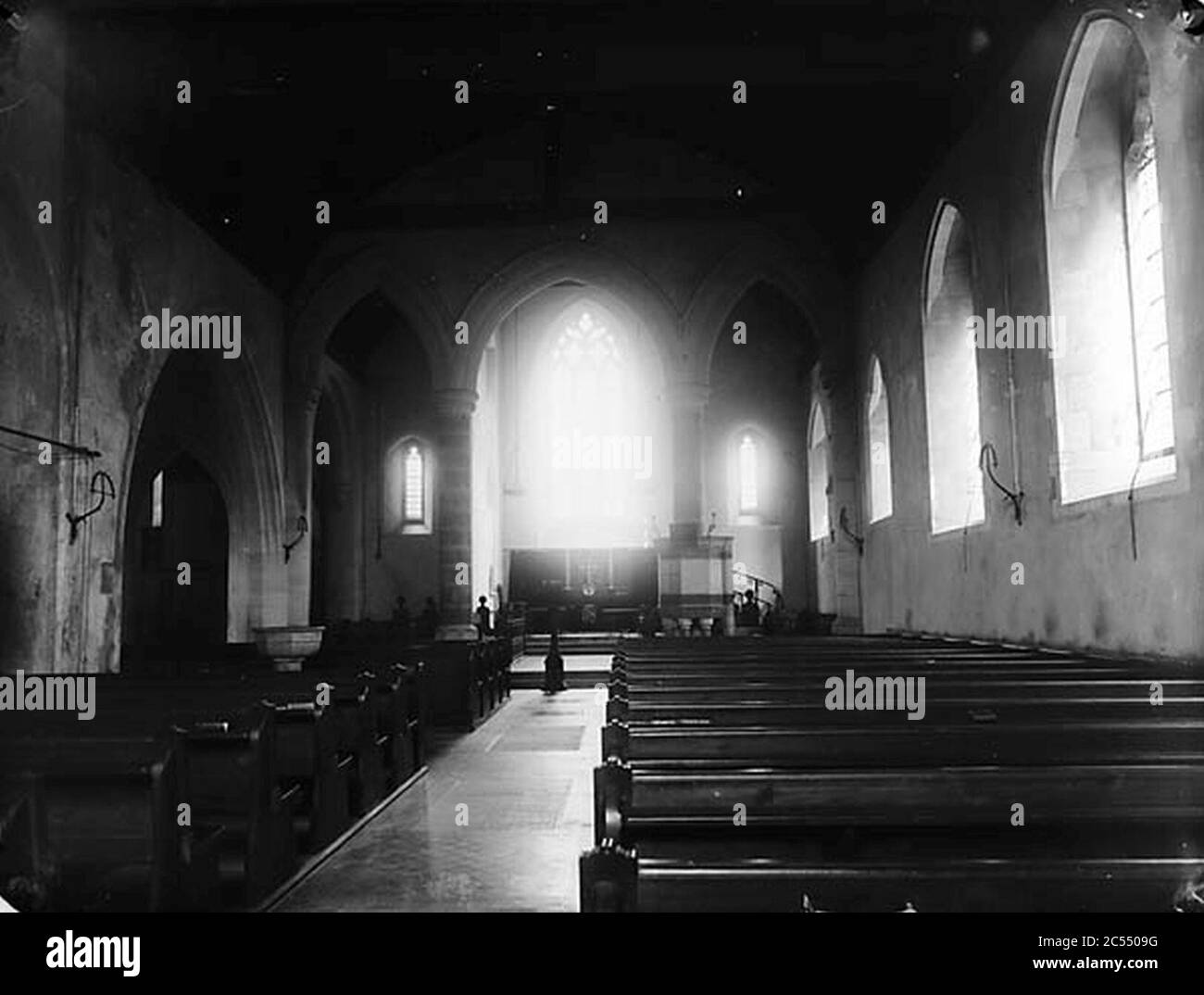 Interior of the church Narberth Stock Photo - Alamy