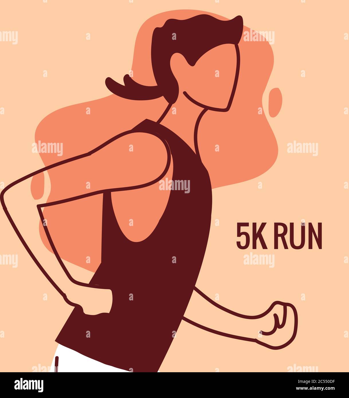 man avatar running and 5k run vector design design, Marathon athlete ...