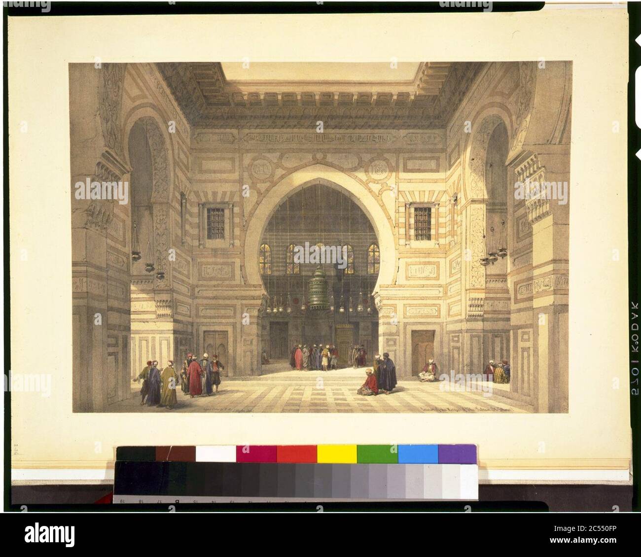 Interior of the mosque of the Sultan El Ghoree - David Roberts, R.A ...