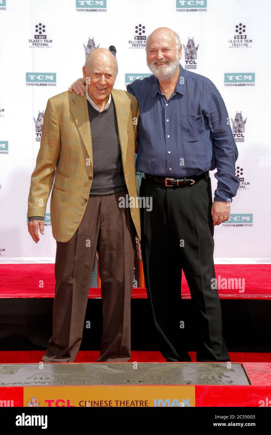 Carl Reiner, Rob Reiner at the Hand and Footprint Ceremony honoring ...