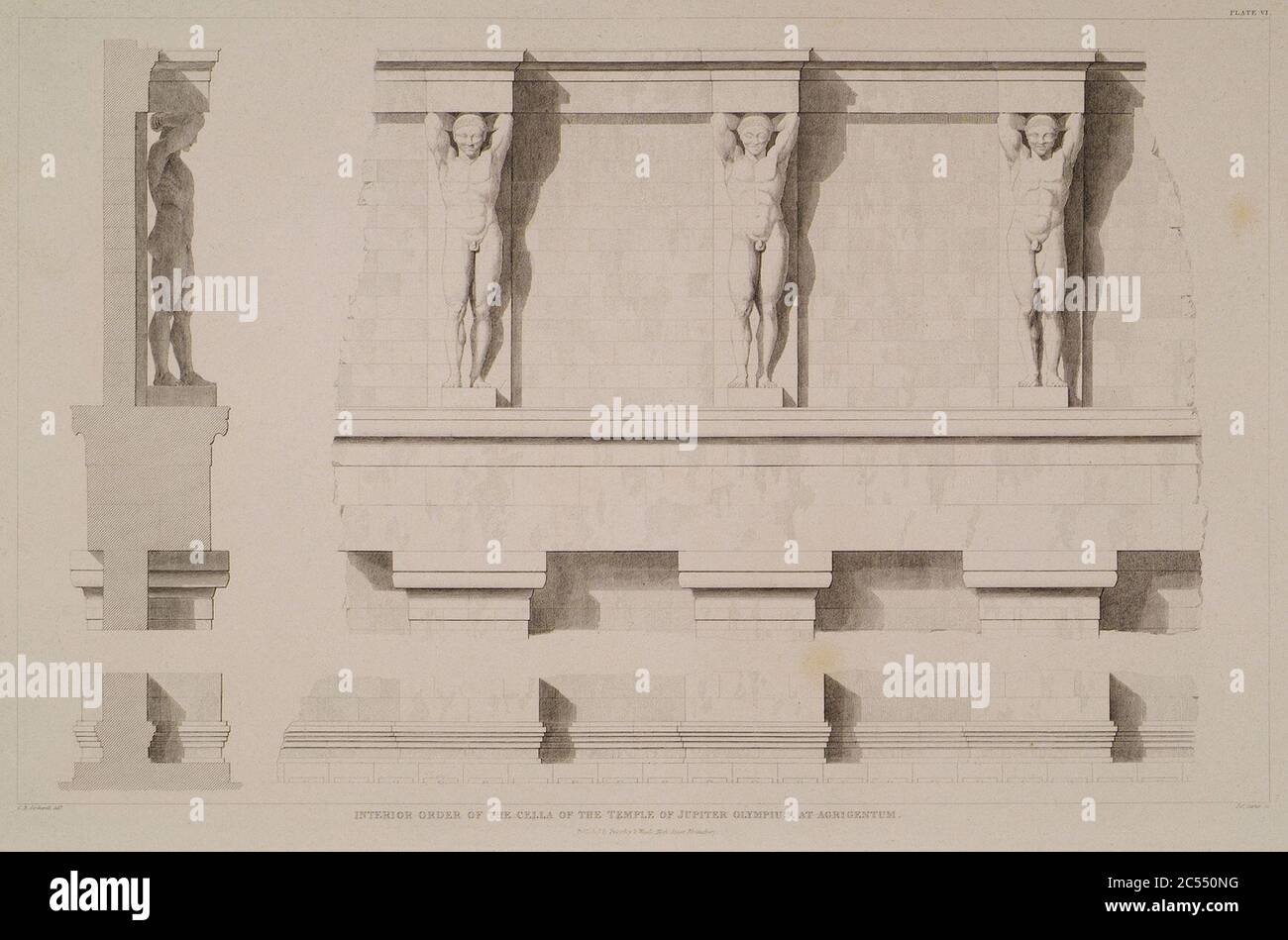 Interior order of the Cella of the Temple of Jupiter Olympius at ...