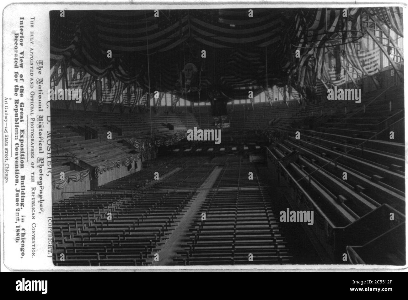 Interior view of the great exposition building, in Chicago, decorated ...