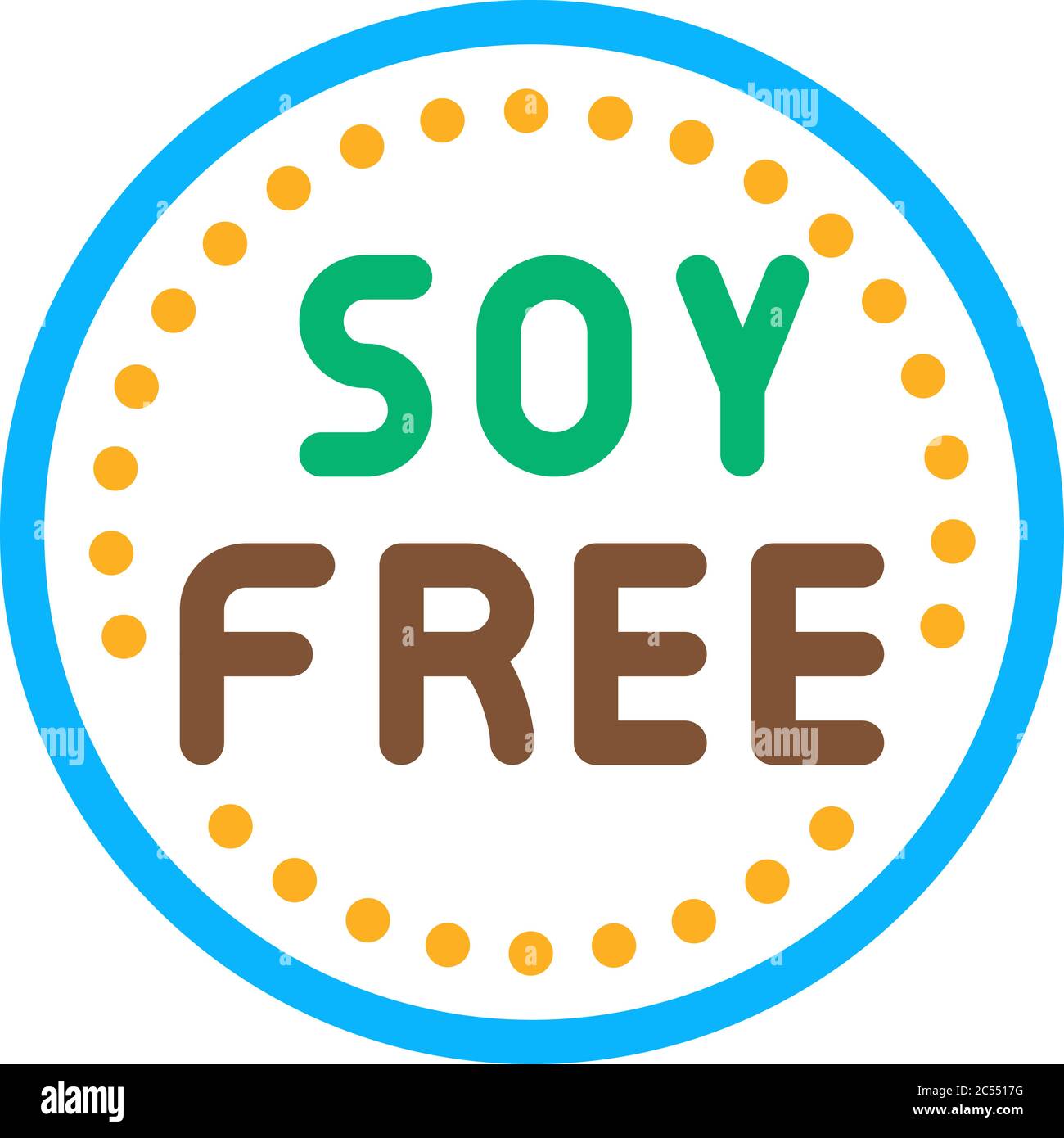 soy free sign icon vector outline illustration Stock Vector Image & Art ...