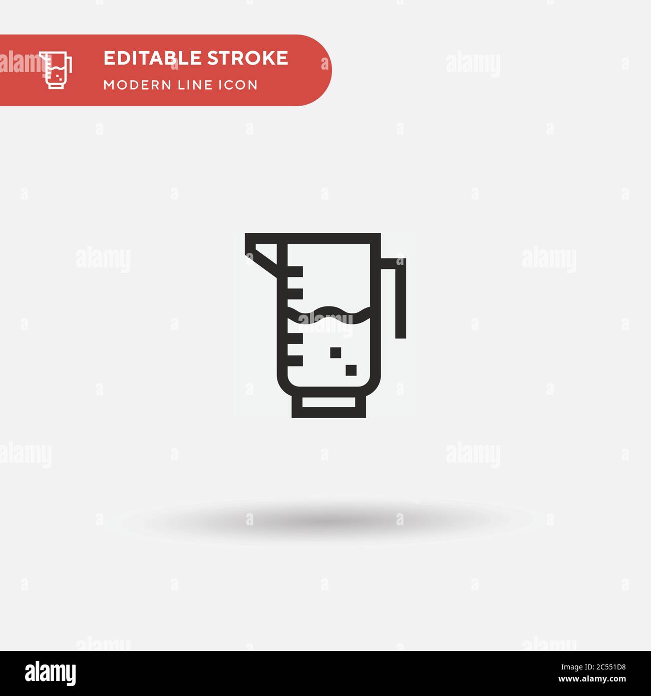 Measuring Cup Simple vector icon. Illustration symbol design template ...