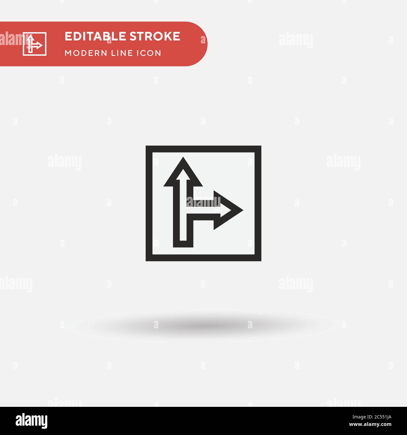 Straight Simple vector icon. Illustration symbol design template for ...