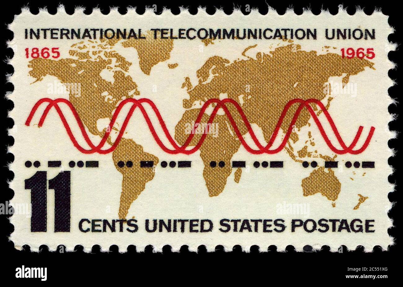 International Telecommunication Union 11c 1965 issue U.S. stamp Stock ...